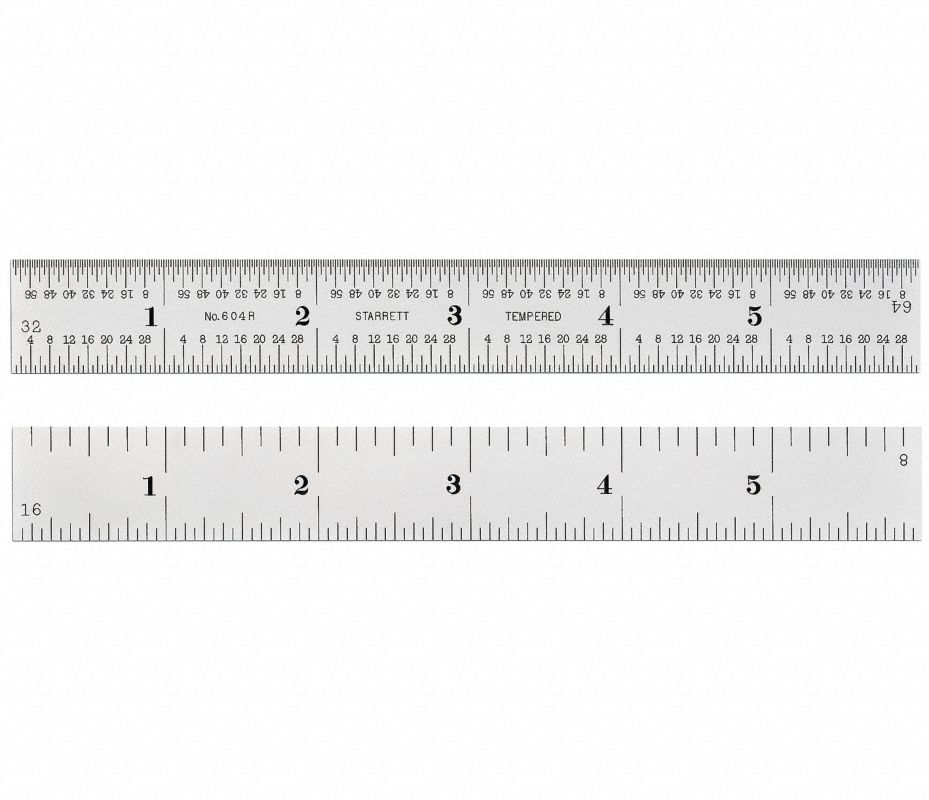 STARRETT Regla de Acero, Construcción Acero Elástico Templado Pesado ...