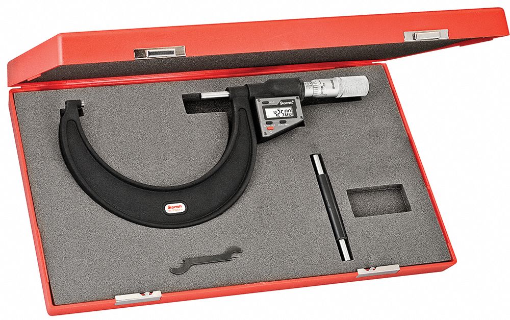 STARRETT Digital Outside Micrometer, Range 101 mm to 127 mm, 4 in to 5 ...