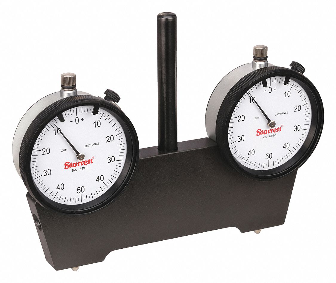 STARRETT, 0 in to 1.25 in, 0-25-0 Dial Reading, Spindle Square - 5UAT5 ...