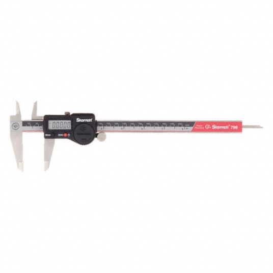 STARRETT, 0 in to 8 in /0 mm to 200 mm, IP67, 4-Way Digital Caliper ...