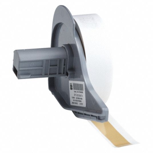 BRADY Continuous Label Roll: 1/2 in x 50 ft, Vinyl, Tan, Outdoor ...