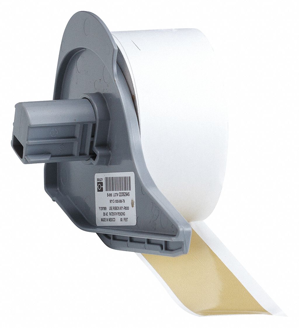 1 in x 50 ft, Vinyl, Continuous Label Stock - 5UCJ9|M71C-1000-595-TN ...