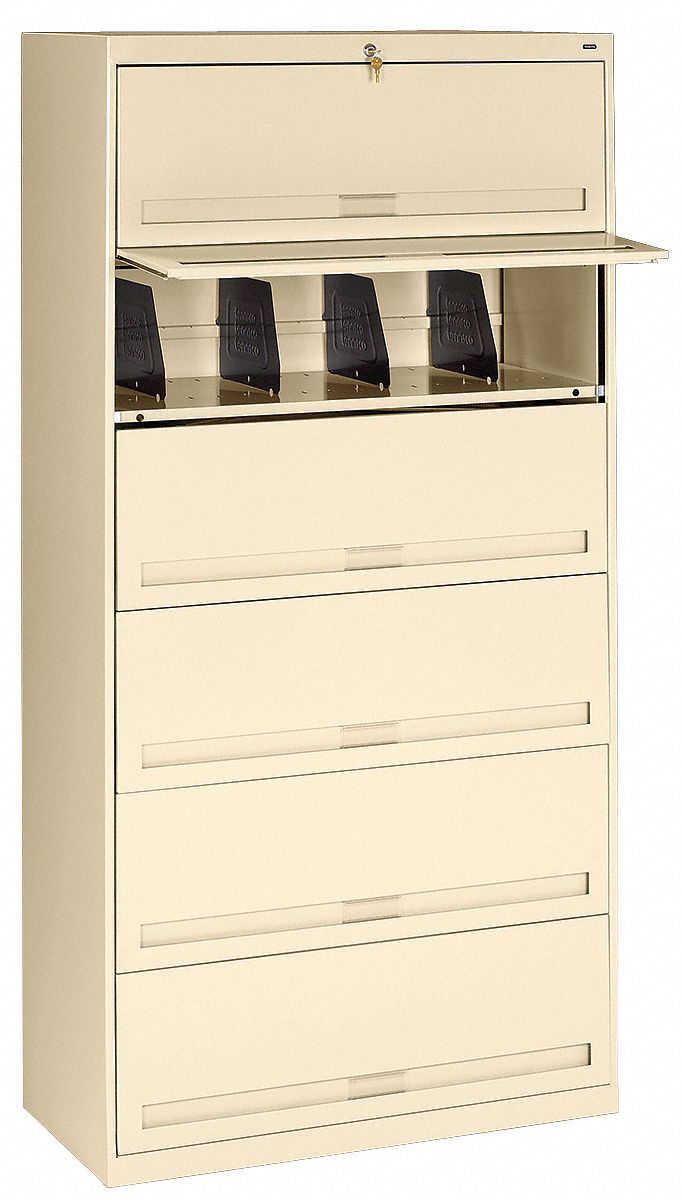 Tennsco Champagneputty 6 Drawers Lateral File Cabinet 5uez8