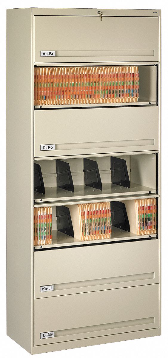 TENNSCO, Champagne/Putty, 7 Drawers, Lateral File Cabinet - 5UFA1 ...