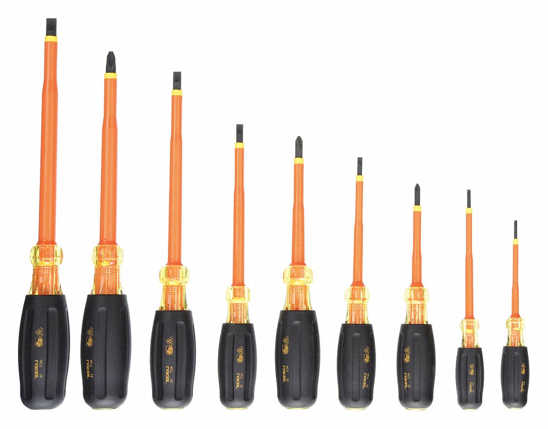 WESTWARD INSULATED COMBO SCREWDRIVER SET,9 P - Screwdriver Sets ...