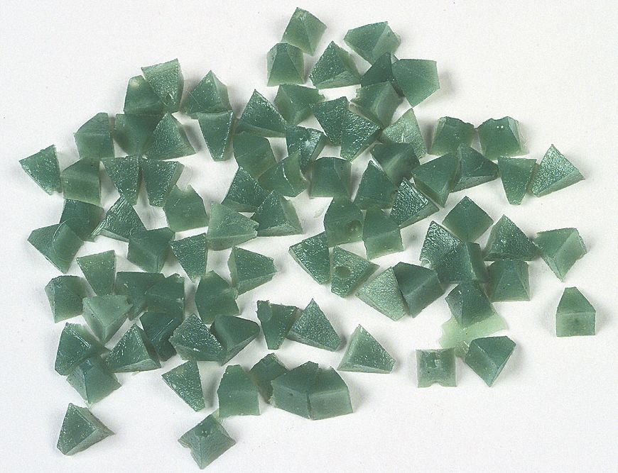 Plastic Media, Pyramid, 1/4 in, 55 lb/cu ft, 8 lb, For Use With ...