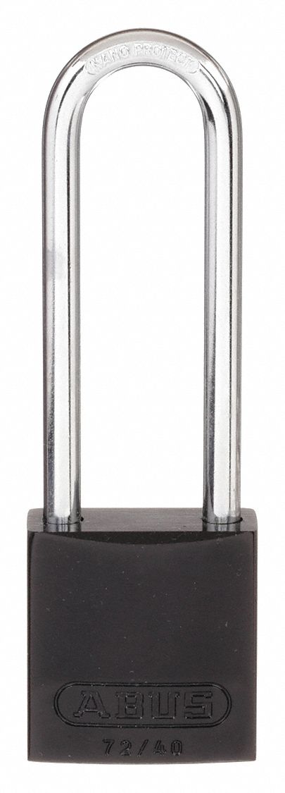 ABUS LOCKOUT PADLOCK, KEYED DIFFERENT, ALUMINUM, COMPACT BODY, HARDENED STEEL, EXTENDED ...