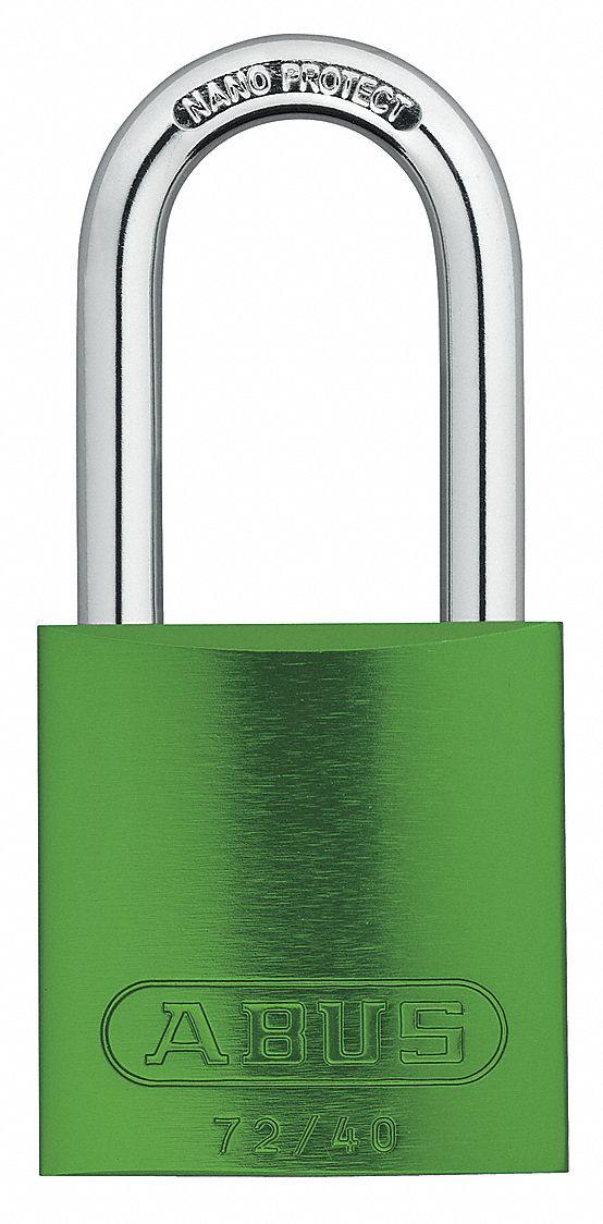 ABUS LOCKOUT PADLOCK,KA,GREEN,1-1/2"H,PK6 - Lockout Padlocks - WWG5UKW6 | 72 HB/40-40 KAX6 GREEN ...