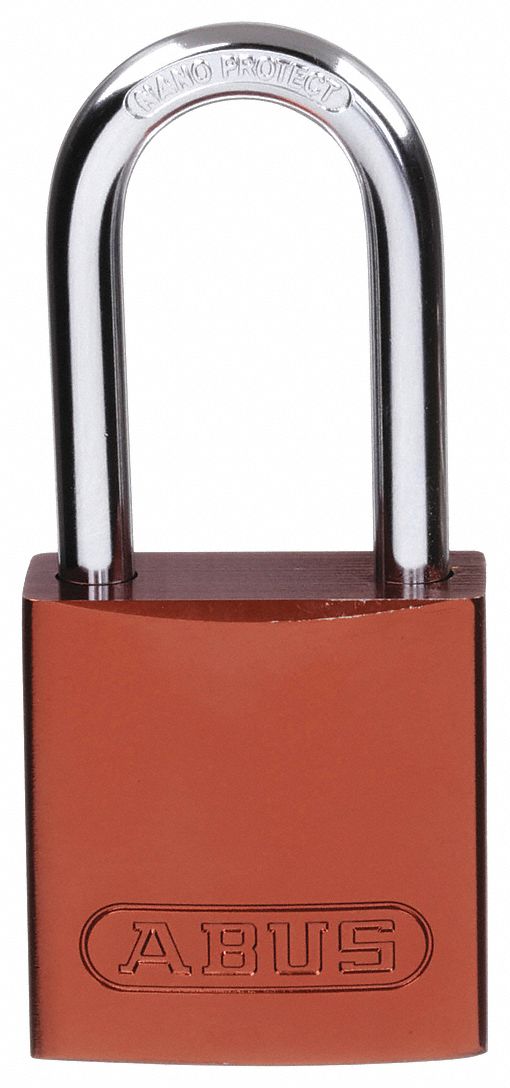 ABUS, Keyed Different, Aluminum, Lockout Padlock - 5UKP9|72 HB/40-40 KD Brown - Grainger