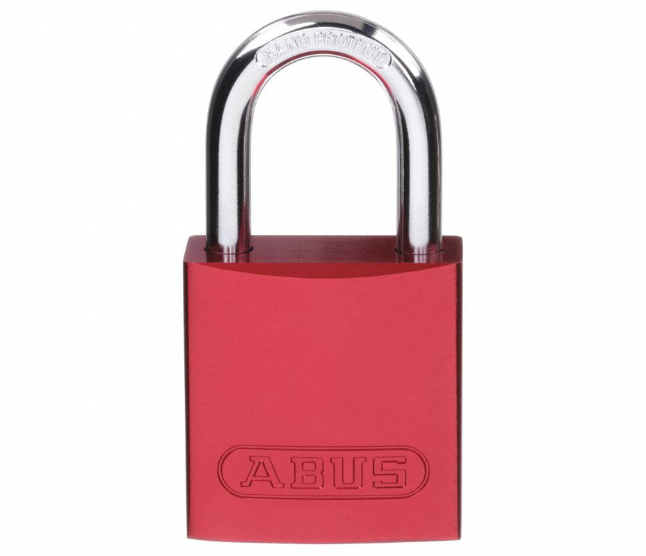 ABUS Candado de Bloqueo Rojo llaves Diferente - Candados con Mecanismo de Bloqueo - 5UKR1 | 72 / ...