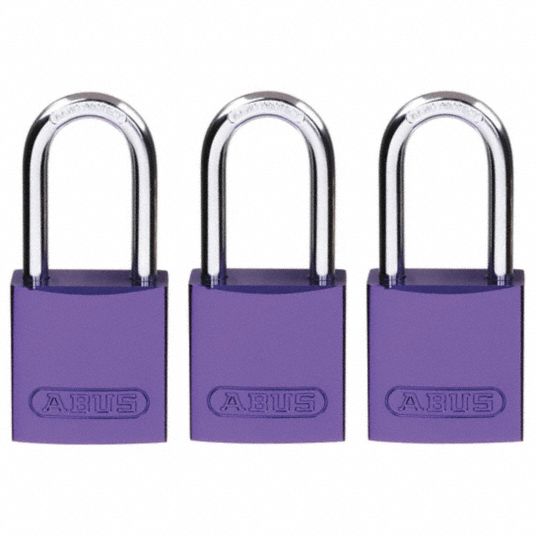 ABUS, Keyed Alike, Aluminum, Lockout Padlock - 5UKX1|72 HB/40-40 KAx3 ...