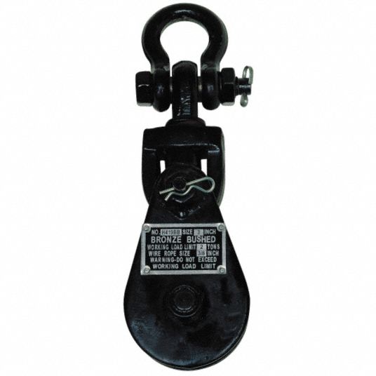 Pulley Block, 4,000 lb Working Load Limit, Pulley Block - 5ULK7|5ULK7 ...