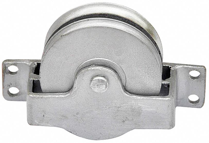 Double Pulley Block, Side Mount, Designed For Wire Rope, 3/16 in Max ...