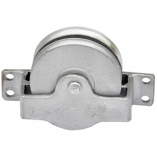 Double Pulley Block, Side Mount, Designed For Wire Rope, 3/16 in Max ...