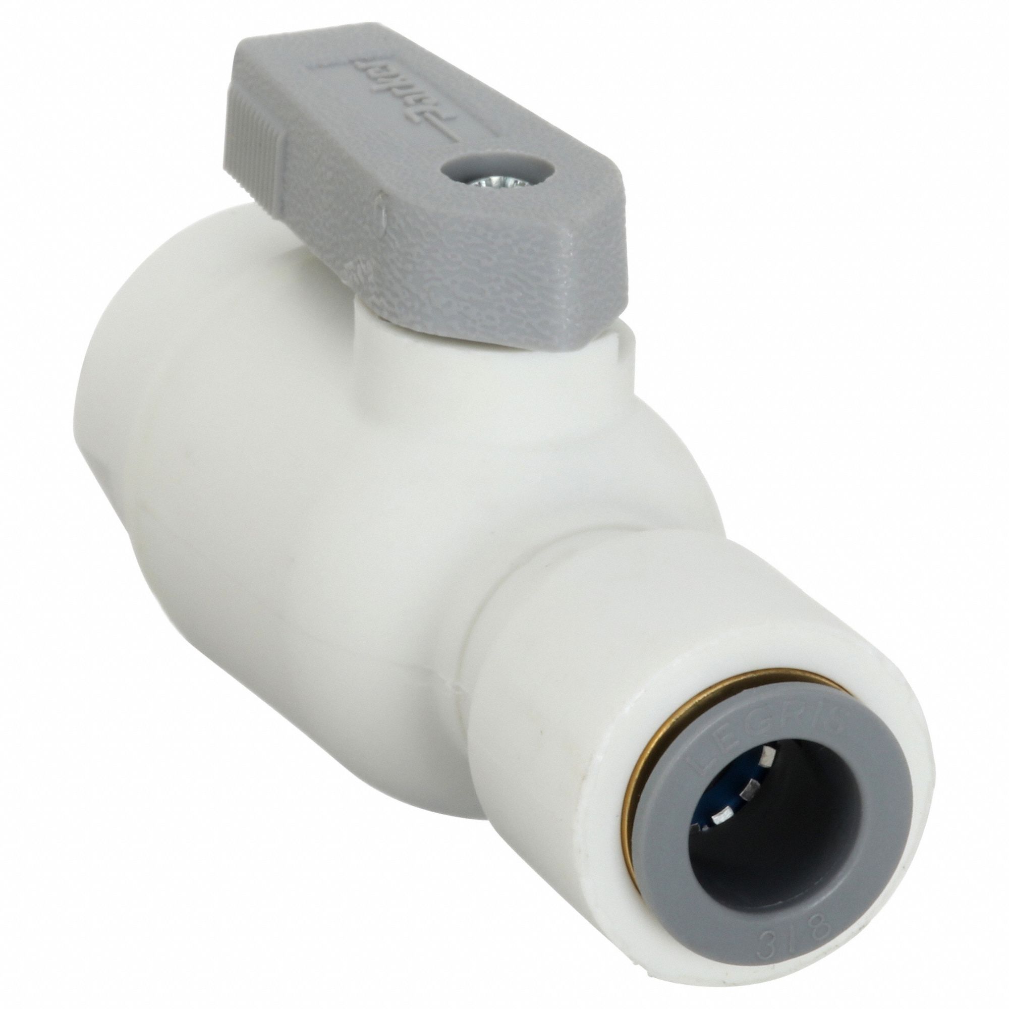 PARKER, 3/8 in, Polypropylene, Manual Two-Way Ball Valve - 5UMV0 ...