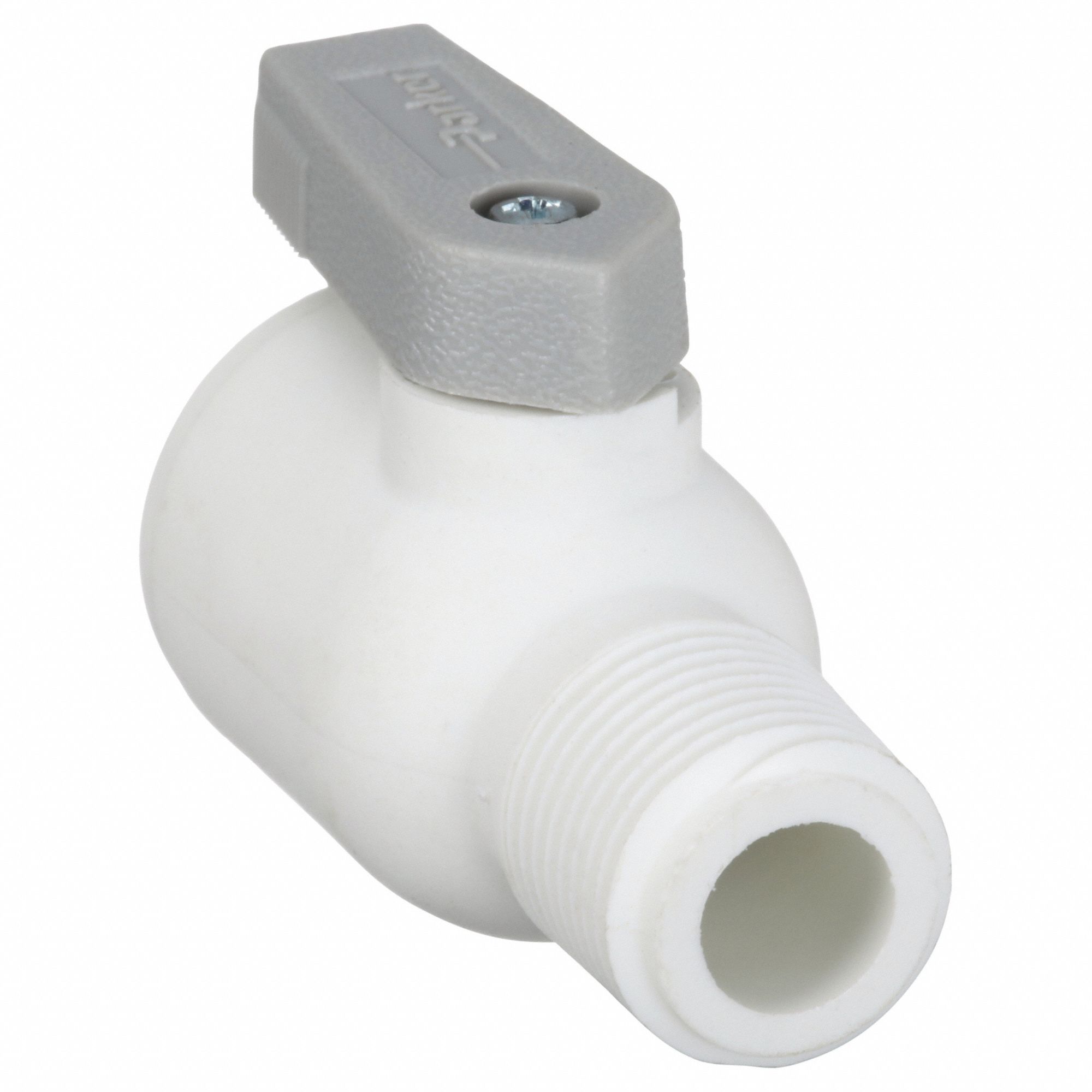 PARKER, 1/4 in, Polypropylene, Manual Two-Way Ball Valve - 5UMX8 ...