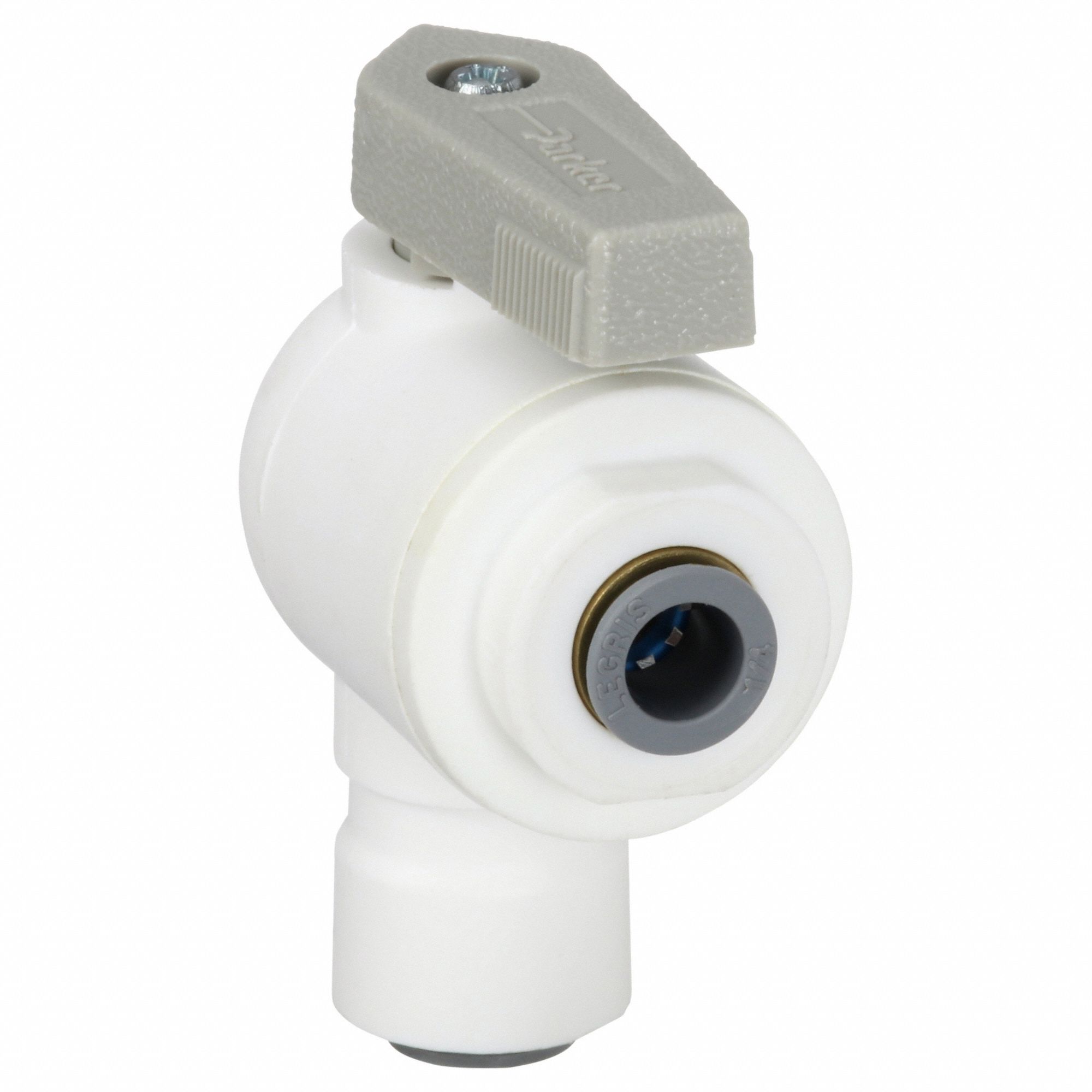 PARKER, 1/4 in, Polypropylene, Manual Two-Way Ball Valve - 5UMY9 ...