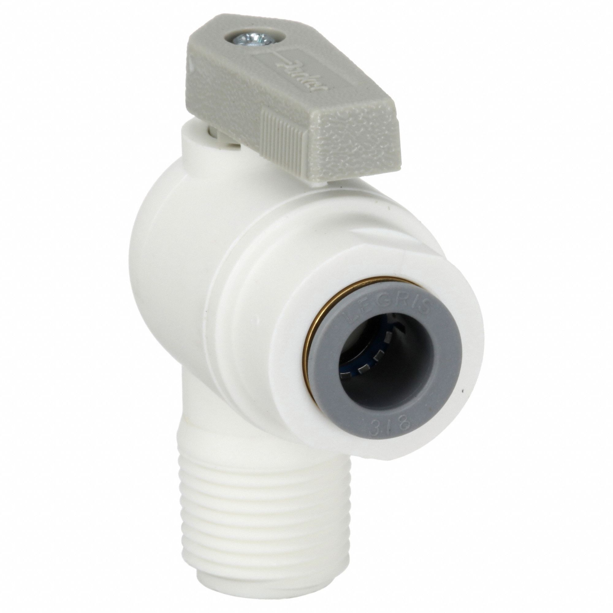 PARKER, 3/8 in, Polypropylene, Manual Two-Way Ball Valve - 5UMZ7 ...