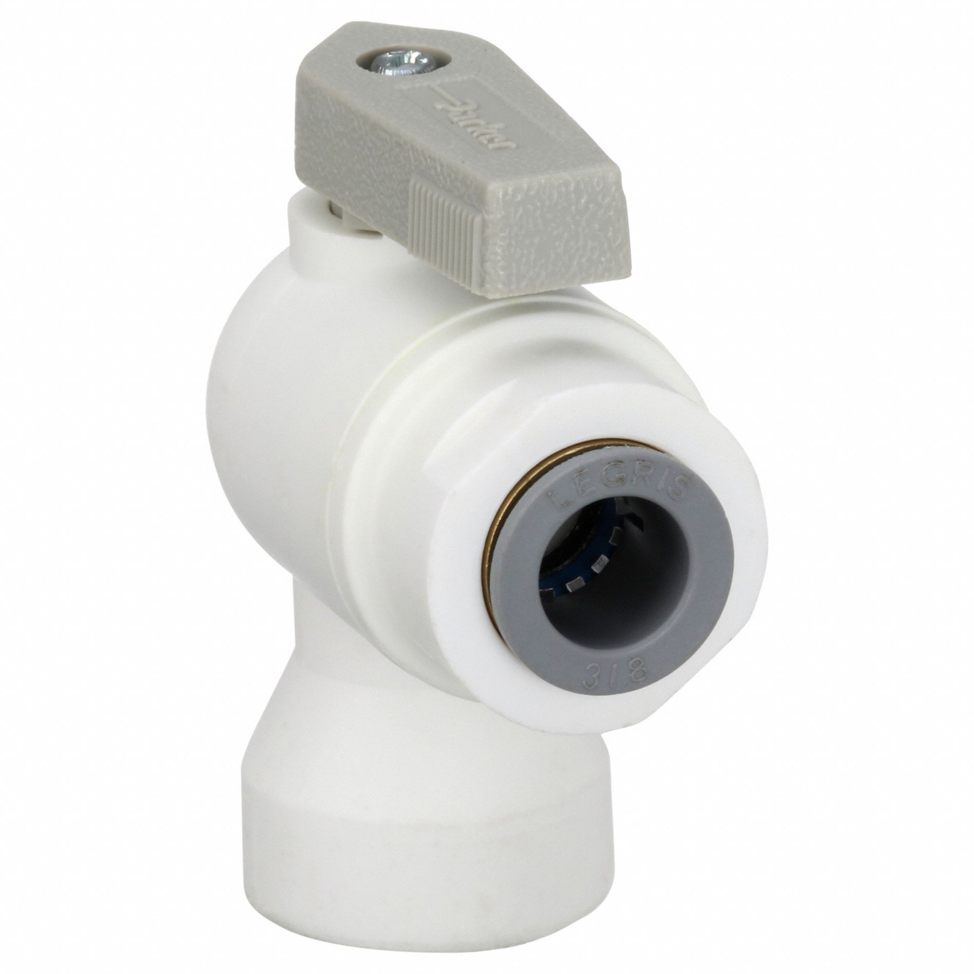 PARKER, 3/8 in, Polypropylene, Manual Two-Way Ball Valve - 5UNA1 ...
