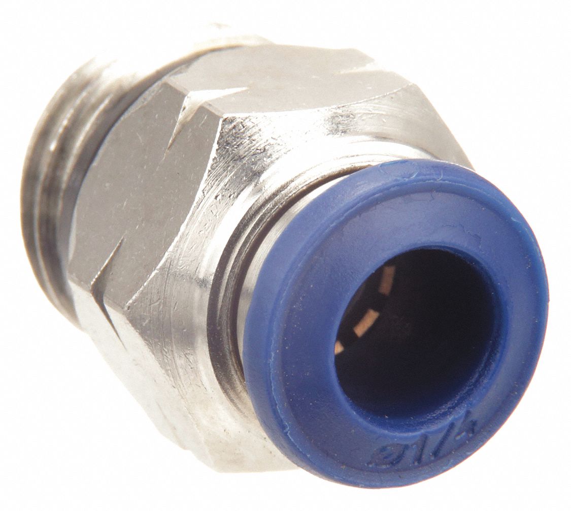 AIGNEP USA, 1/8 in OD x 5/32 in Pipe Size, Push-to-Connect x MUNF, Push-Fit Adapter Fitting ...