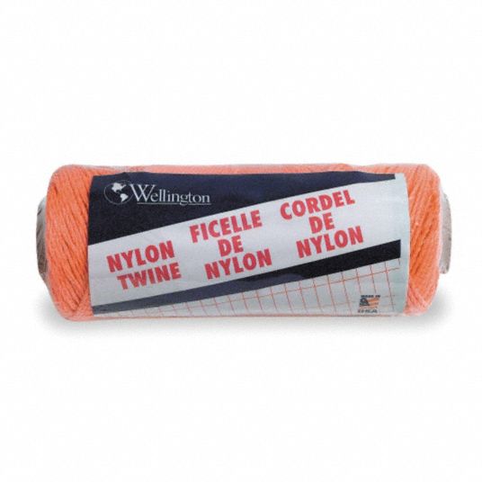 1/16 in dia. Nylon Twine, Orange, 525 ft - Grainger