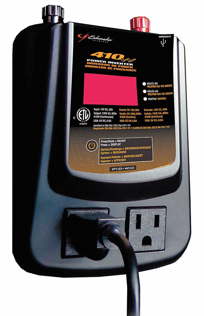 SCHUMACHER ELECTRIC Inverter: Modified Sine Wave, Input Terminals, 410 ...