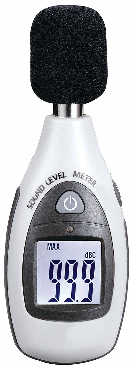 GRAINGER APPROVED Digital Sound Level Meter: 40 to 130 dB, 31.5 Hz to 4 ...
