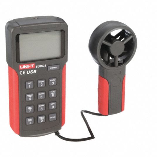 Anemometer, Rotating Vane and Thermistor, No, Yes, 393.6 to 5905.2 ...