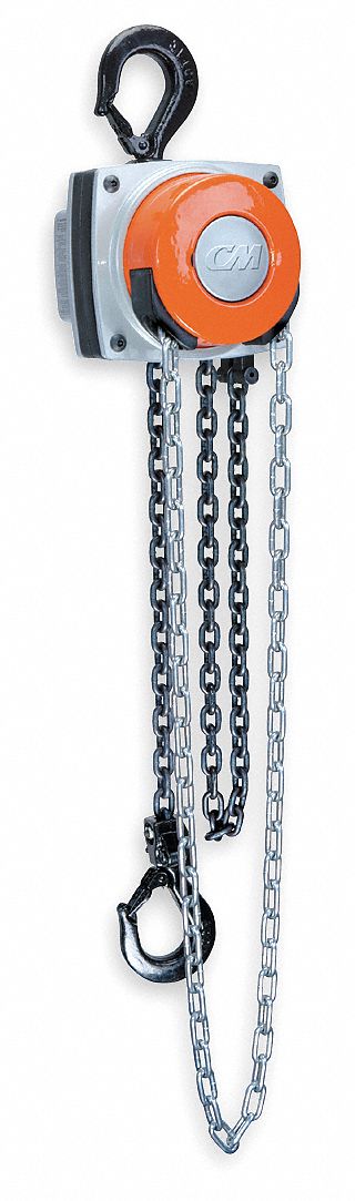 Manual Chain Hoist, 1000 lb Load Capacity, 10 ft Hoist Lift, 15/16 in ...