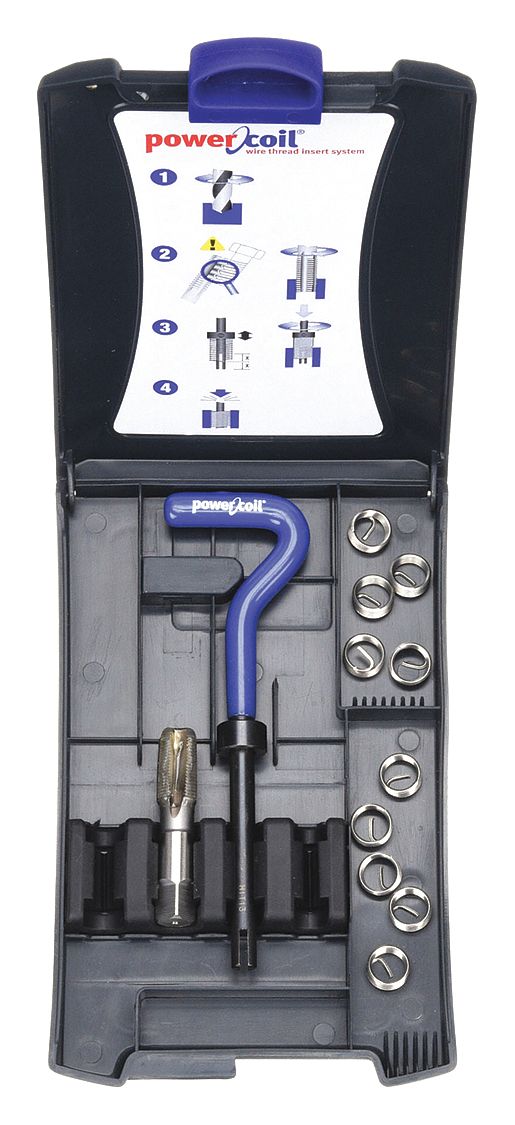 APPROVED VENDOR HELICAL THREAD REPAIR KIT,1/8-27,10 PCS - Thread Insert ...