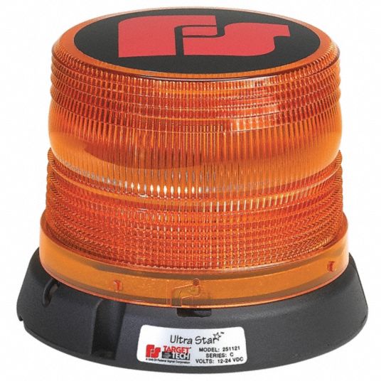FEDERAL SIGNAL, 5 1/4 in Overall Ht, 12/24V DC, Strobe Light - 12Y111 ...