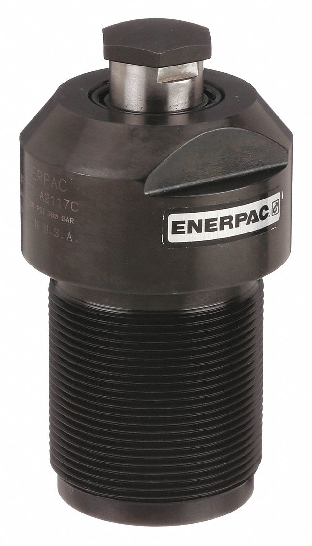 ENERPAC, 1,650 lbf Max. Support Force, 3/8 in Stroke Lg, Hydraulic Work ...
