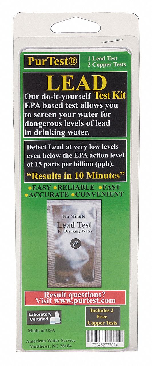 Purtest Lead 1 Tests Lead Water Test Kit 5uz8077701 Grainger