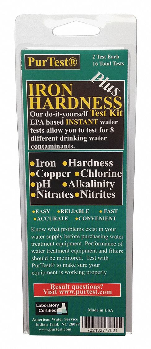 PURTEST IRON HARDNESS PLUS KIT - Water Quality Testing Kits - WWG5UZ81 ...