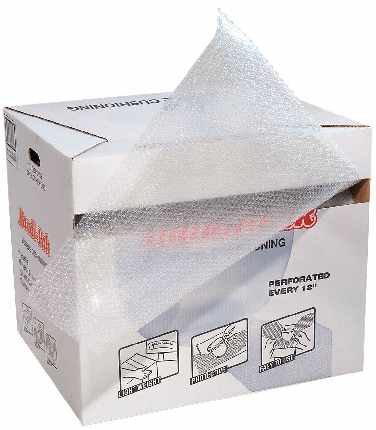 Bubble Roll, Perforated, Roll Width 12 in, Roll Length 175 ft - Grainger