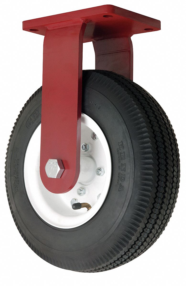 Rigid Pneumatic Caster, Rigid, 625 lb, 12 in Wheel Dia. - Grainger