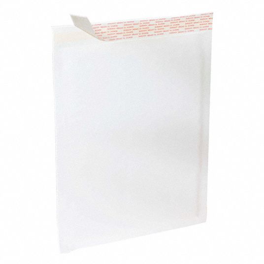 Kraft Paper and Polyethylene, Mailer Envelope, White, PK 50 - Grainger