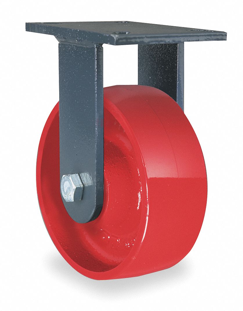 Plate Caster,6 D x 3 In. W,2500 lb. - Grainger