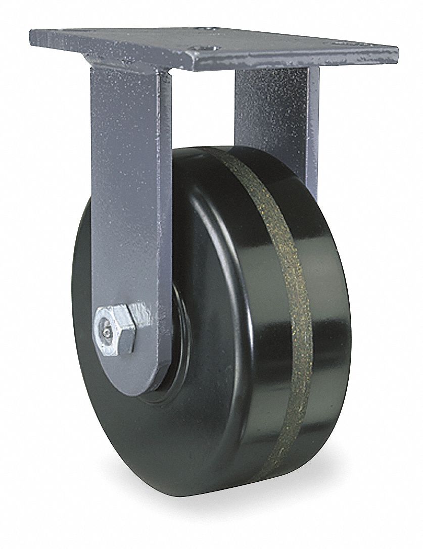 Plate Caster,10 D x 3 In. W,3500 lb. - Grainger