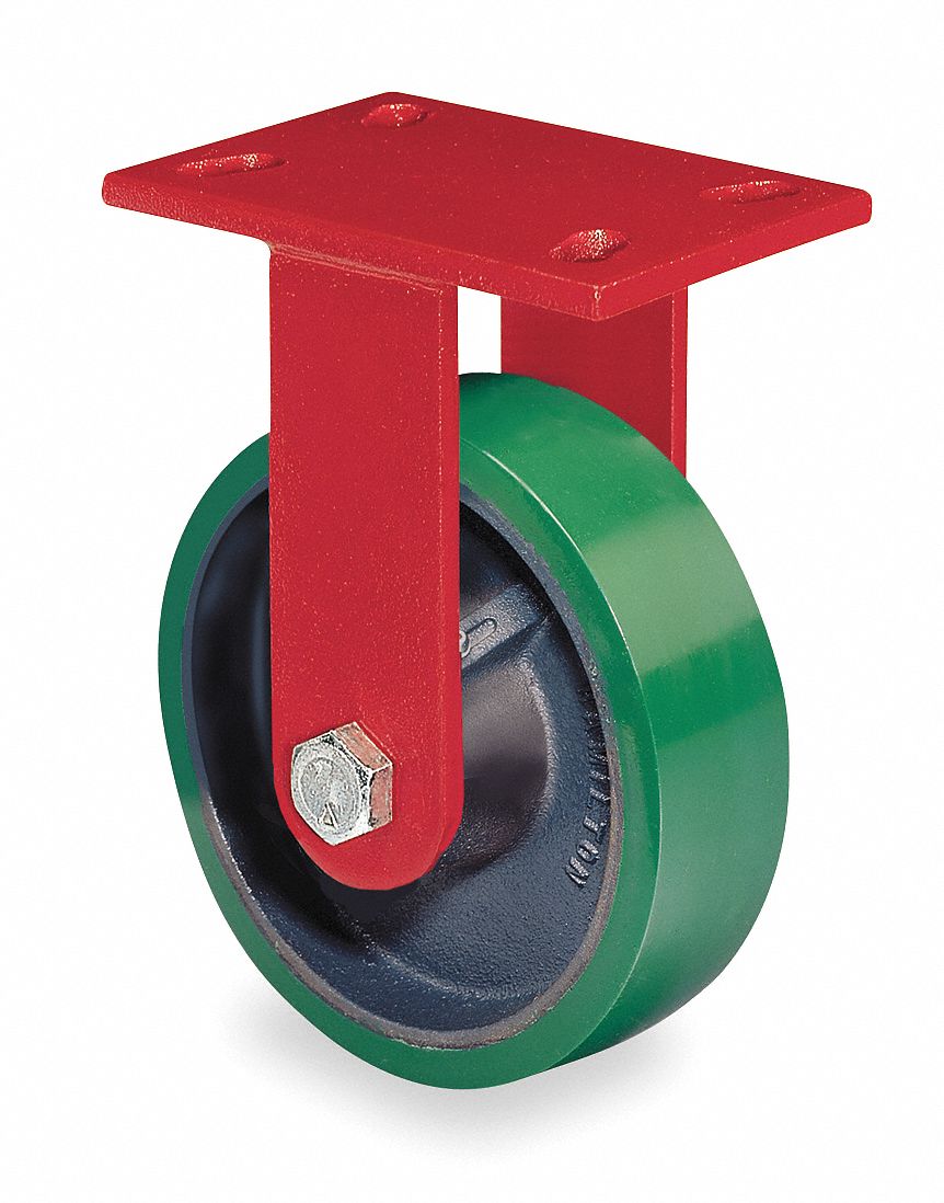 Plate Caster,10 D x 2-1/2 In. W,2000 lb. - Grainger