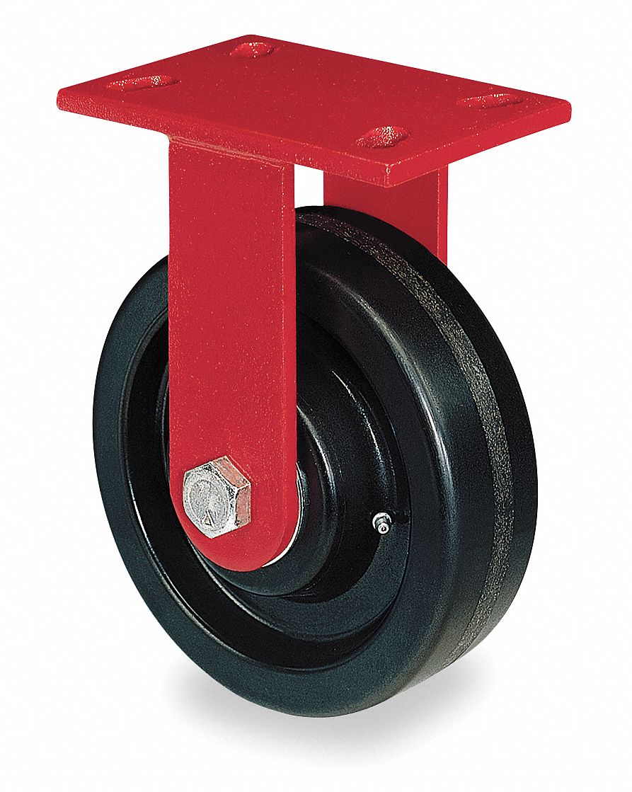 Plate Caster,10 D x 2-1/2 In. W,2000 lb. - Grainger