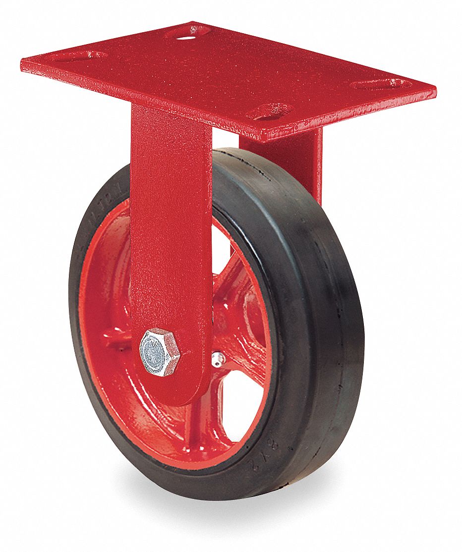 Plate Caster,6 D x 2 In. W,410 lb. - Grainger