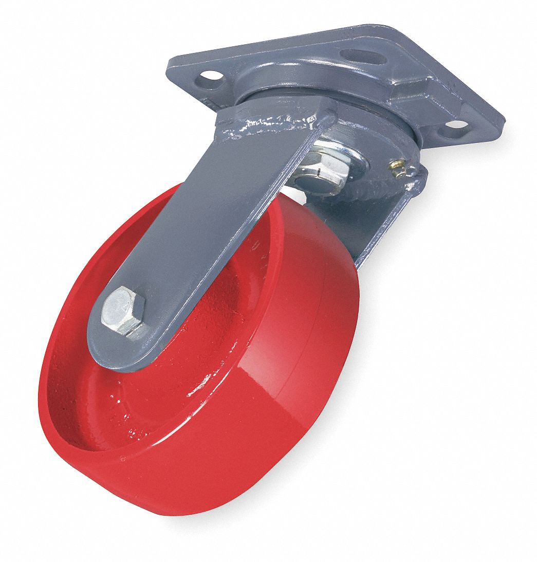 Plate Caster,5 D x 2 In. W,1300 lb. - Grainger