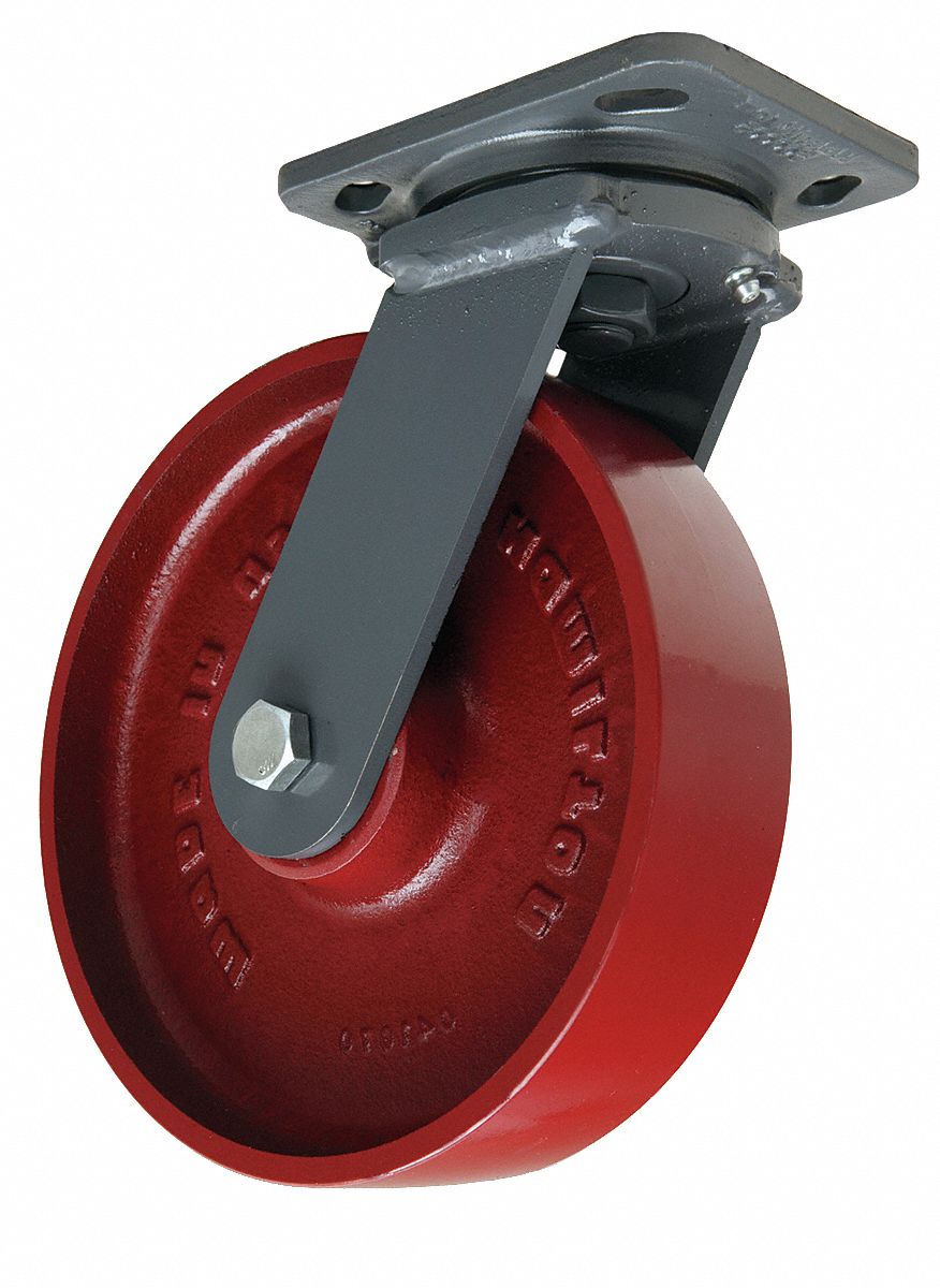 HAMILTON, Swivel, Total Lock, Plate Caster - 45RH65|S-WH-8MB-4SL-FB ...