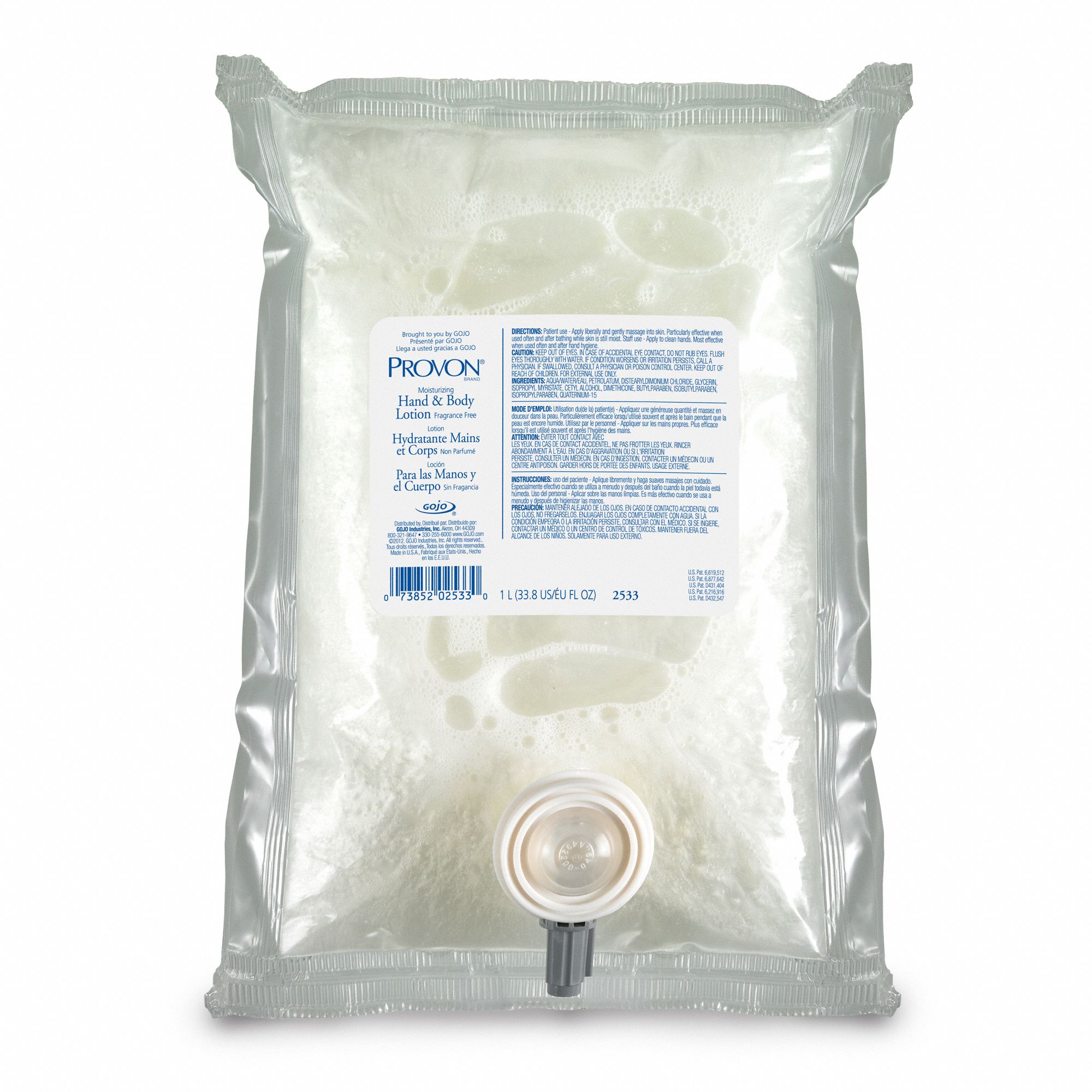 PROVON Hand and Body Lotion, Refill, 1000mL, PK8 - 5VN58|2533-08 - Grainger