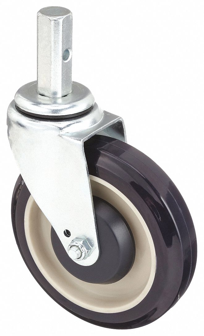 Swivel, 5 in Wheel Dia., Stem Caster - 5VN79|5VN79 - Grainger