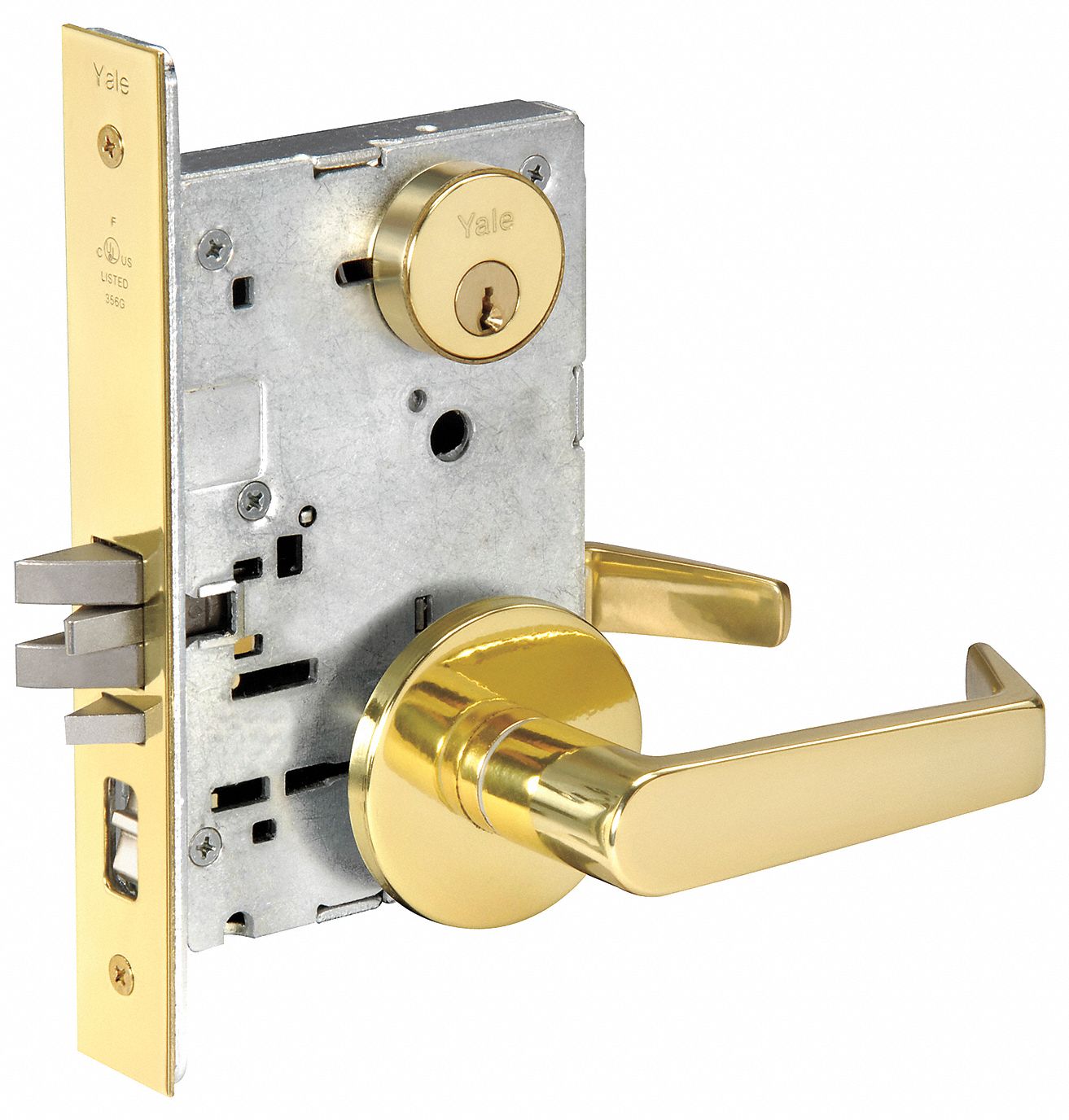 Mortise Lockset w/Rose,Entrance - Grainger
