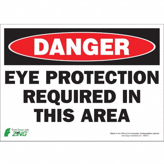 Polyester, Adhesive Sign Mounting, Danger Sign - 5VUY5|2097S - Grainger