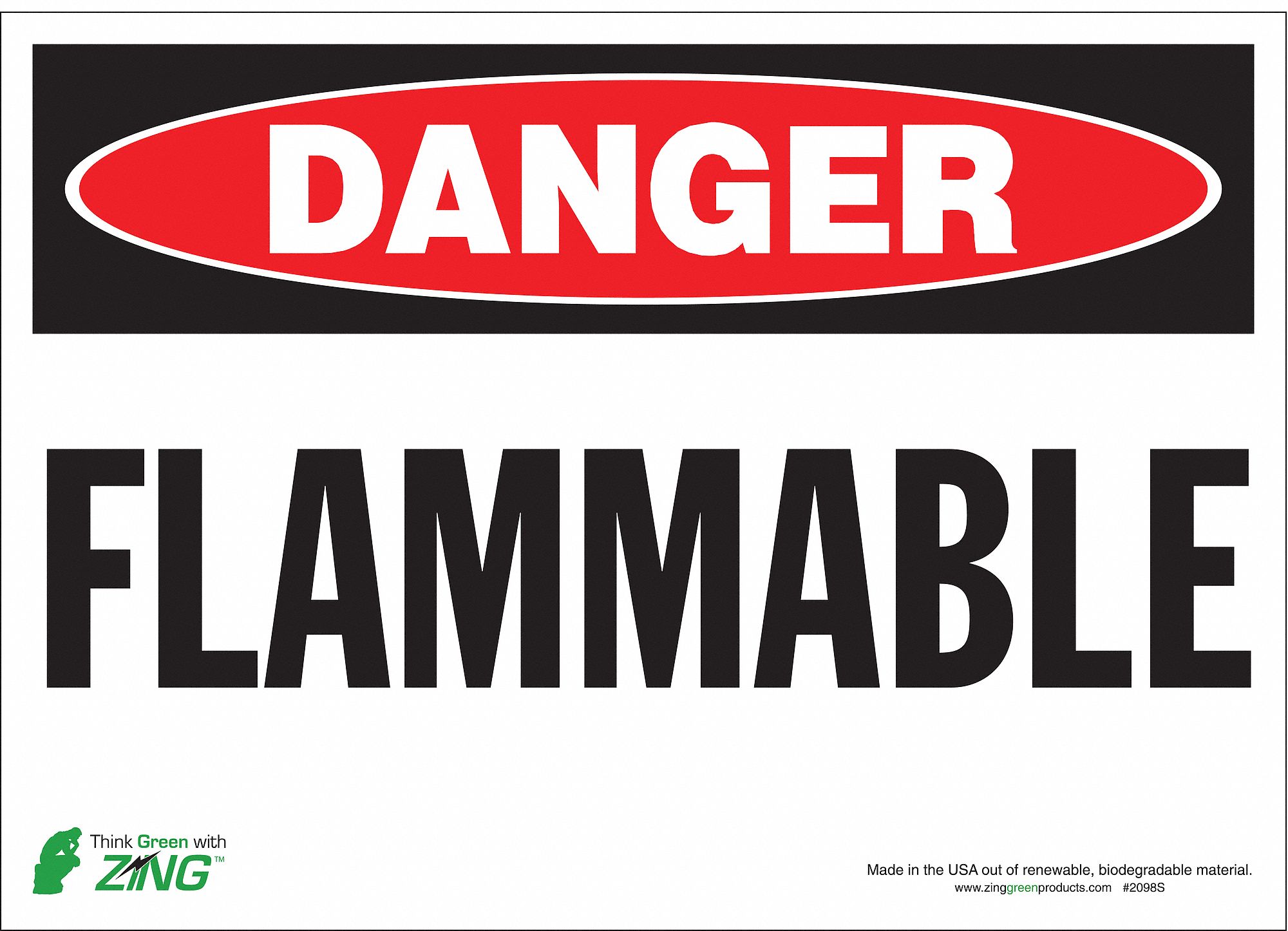 Danger Sign, Polyester, Rectangle, English - Grainger