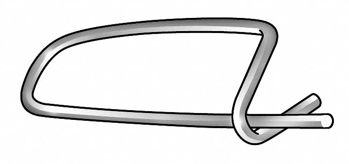 Safety Pin, Standard Duty Without Coil, Steel, Zinc Plated, 3/64 in Pin ...